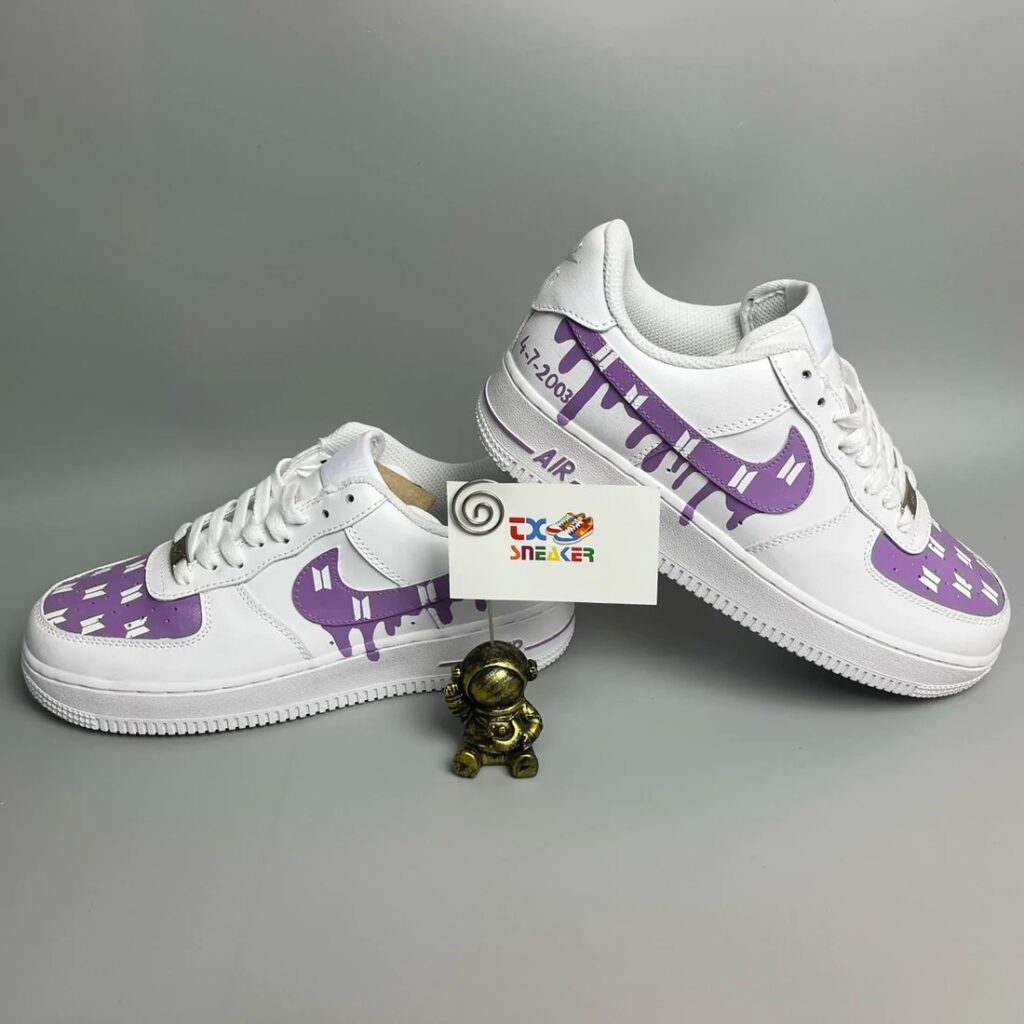 BTS Purple Air Force 1 Custom – Daniel Customs
