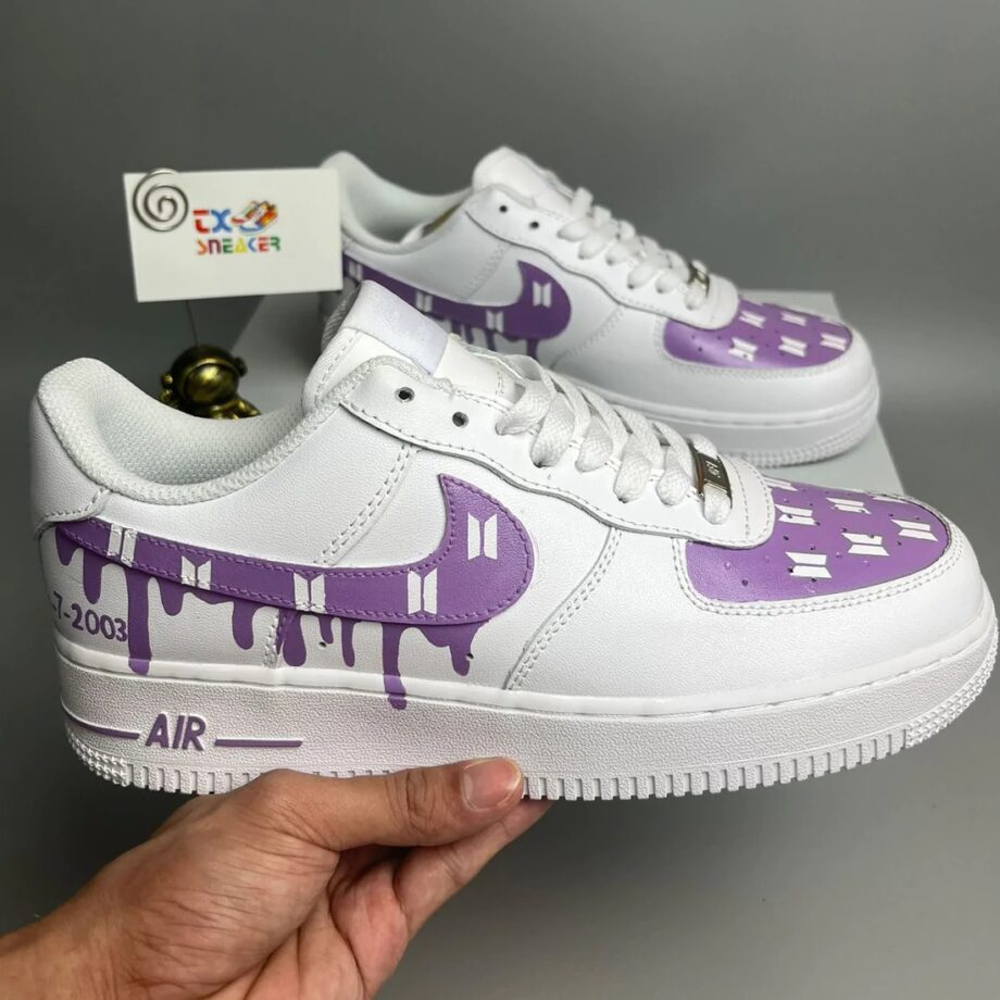 BTS Purple Air Force 1 Custom – Daniel Customs