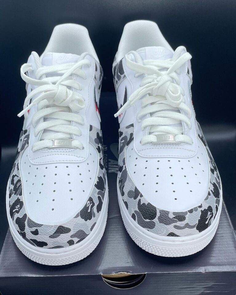 Black Bape Air Force 1 Custom - Daniel Customs