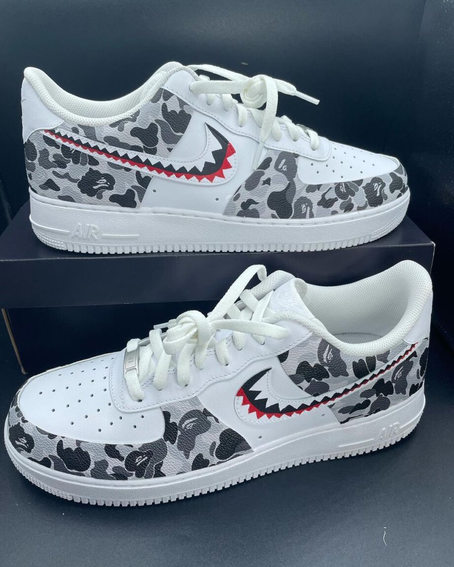 Black Bape Air Force 1 Custom – Daniel Customs
