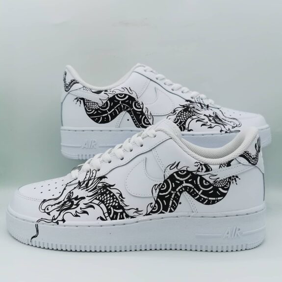 Black Dragon Air Force 1 Custom – Daniel Customs
