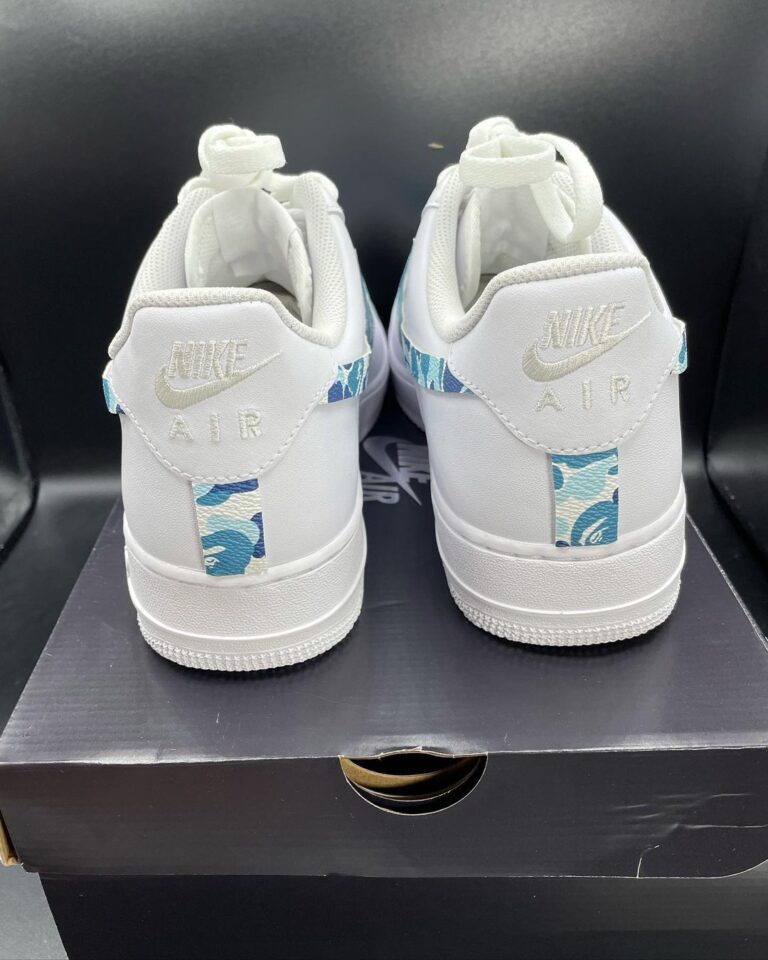 Blue Bape Air Force 1 Custom – Daniel Customs