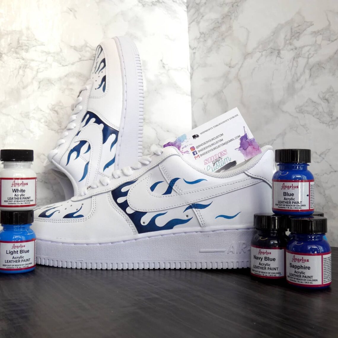 Blue Fire Air Force 1 Custom – Daniel Customs