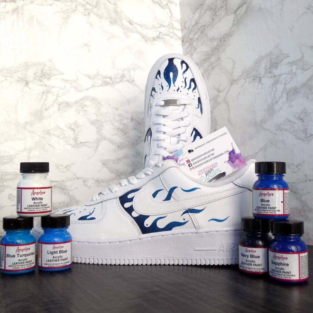 Blue Fire Air Force 1 Custom – Daniel Customs