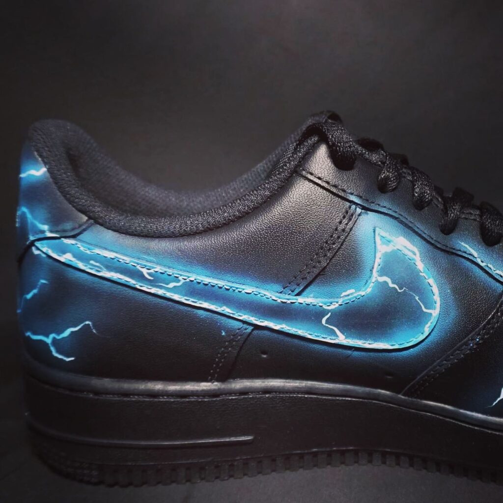 Blue Lightning Air Force 1 Custom – Daniel Customs