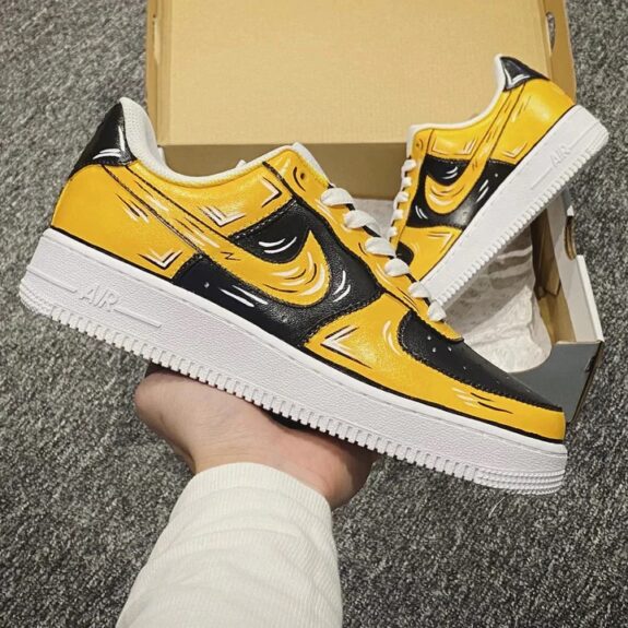 Cartoon Black and Yellow Air Force 1 Custom – Daniel Customs