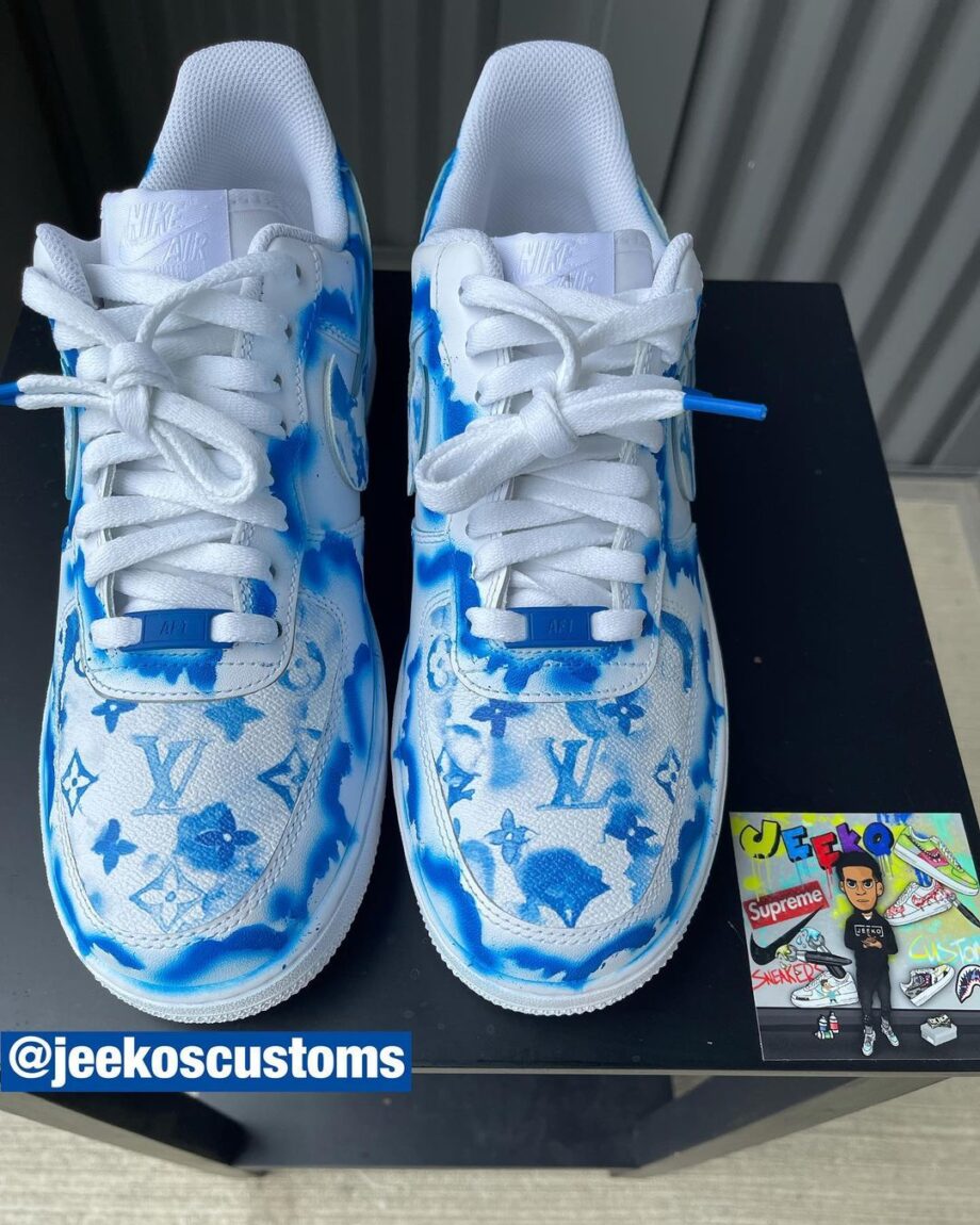 Cloudy LV Air Force 1 Custom – Daniel Customs