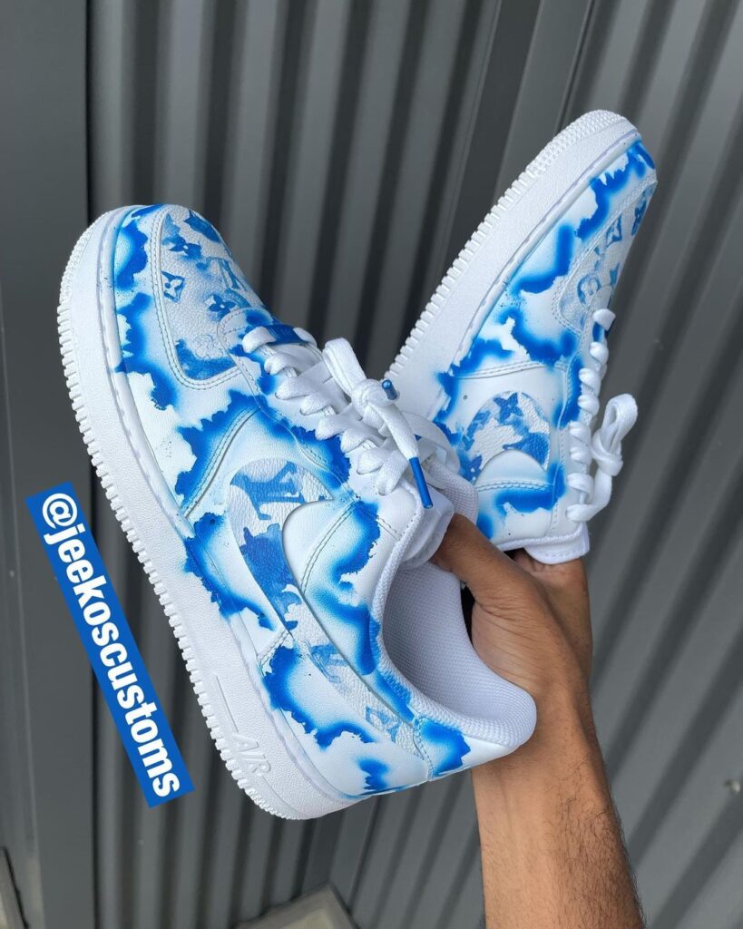 Cloudy LV Air Force 1 Custom – Daniel Customs