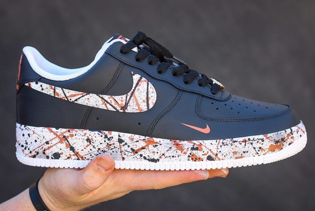 Copper Charcoal Splatter Air Force 1 Custom – Daniel Customs