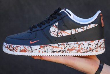 Copper Charcoal Splatter Air Force 1 Custom – Daniel Customs