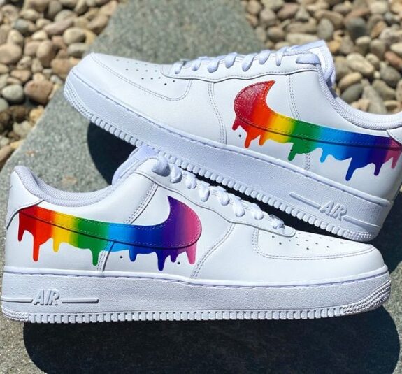 Rainbow Drip Air Force 1 Custom – Daniel Customs