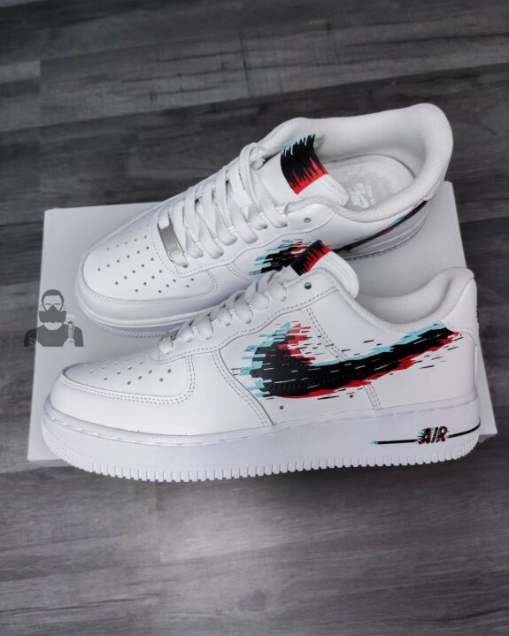 Glitch Air Force 1 Custom – Daniel Customs