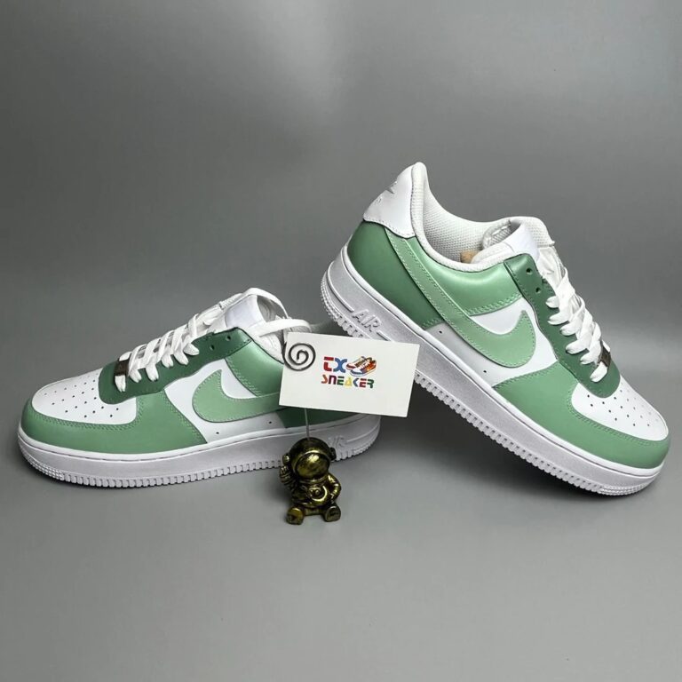 Green Art Color Air Force 1 Custom – Daniel Customs