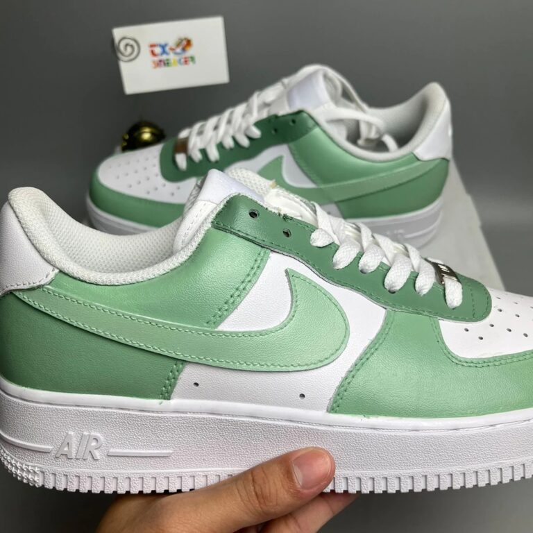 Green Art Color Air Force 1 Custom – Daniel Customs