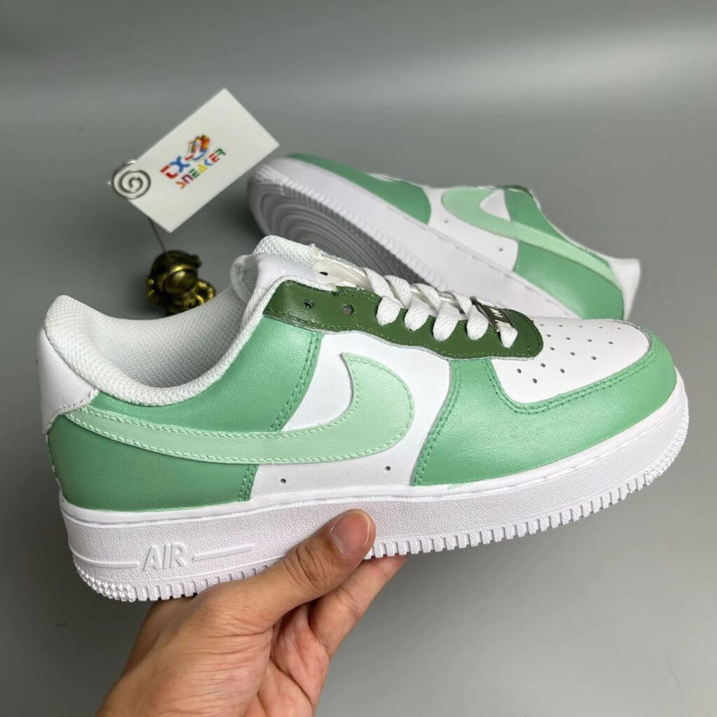 Green Art Color Air Force 1 Custom – Daniel Customs