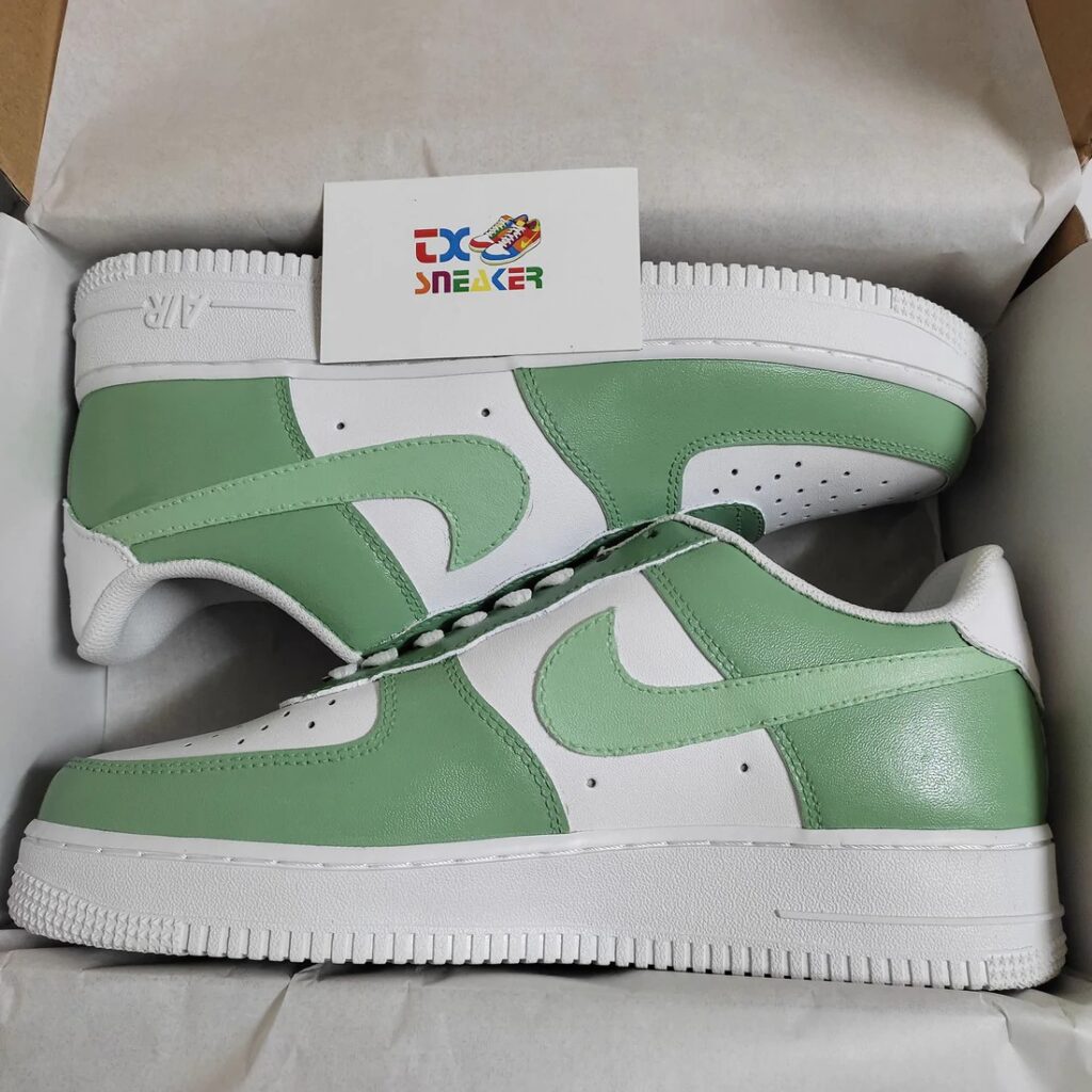 Green Art Color Air Force 1 Custom – Daniel Customs