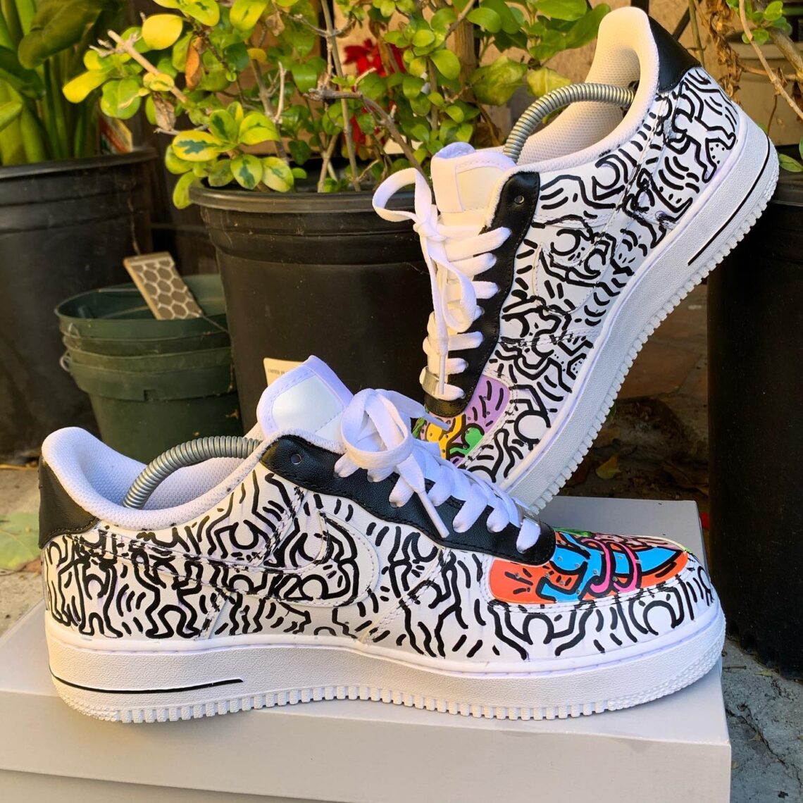 KAWS x Keith Haring Air Force 1 Custom – Daniel Customs
