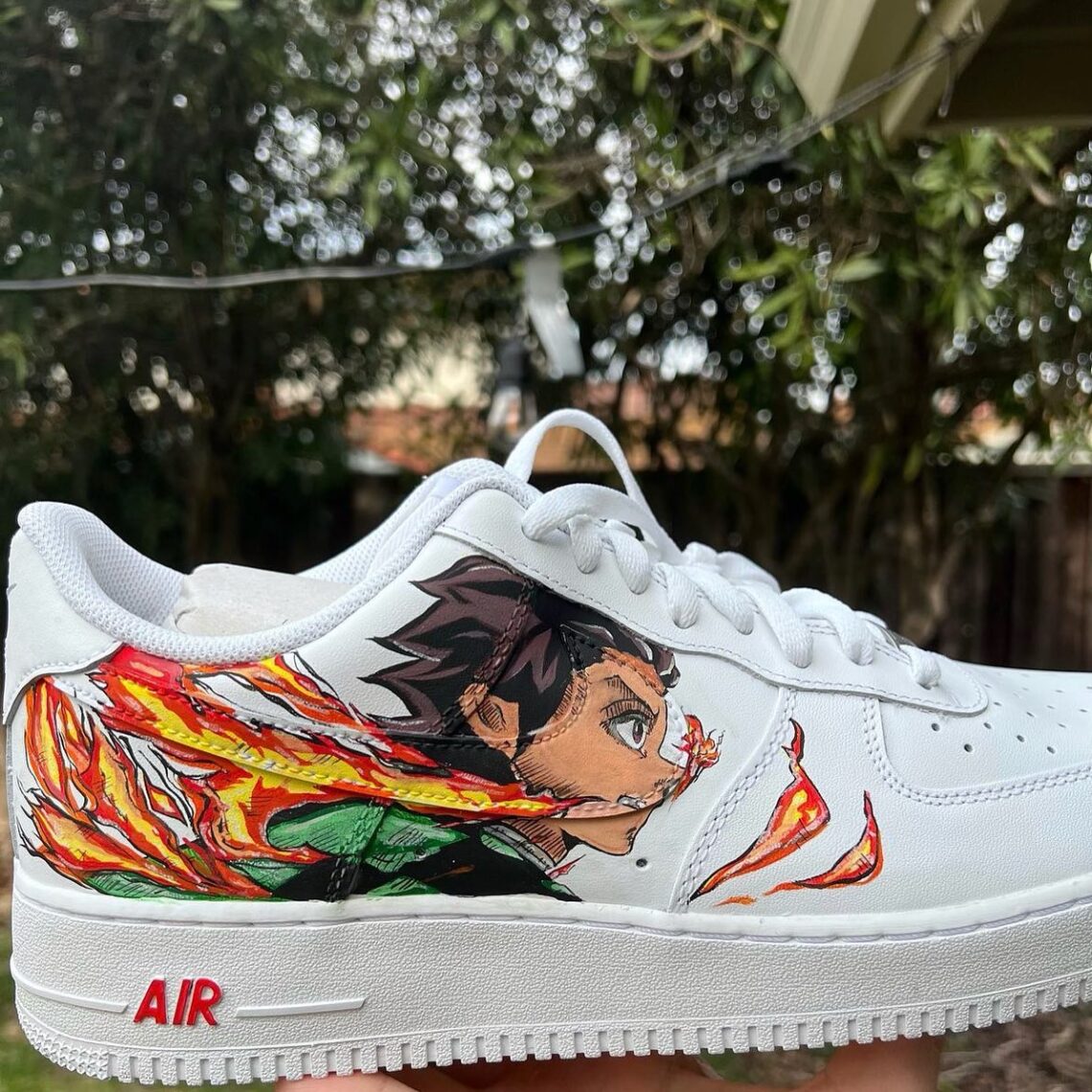 Kimetsu no Yaiba – Tanjiro Air Force 1 Custom – Daniel Customs