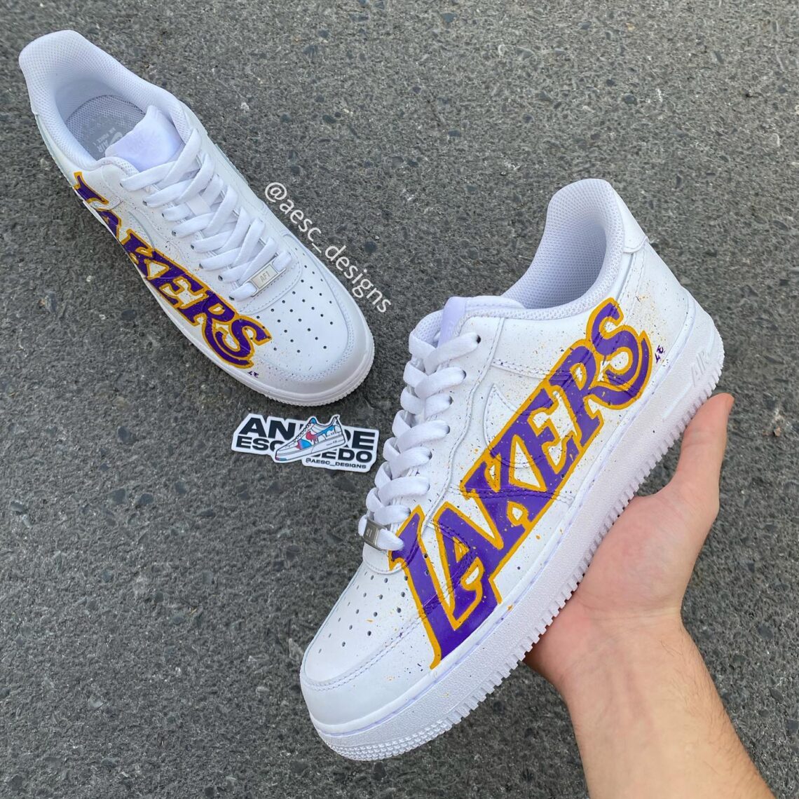 LAKERS Air Force 1 Custom – Daniel Customs