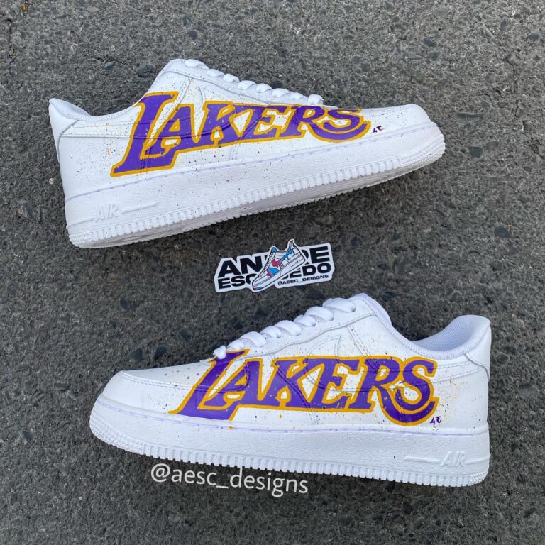 LAKERS Air Force 1 Custom – Daniel Customs