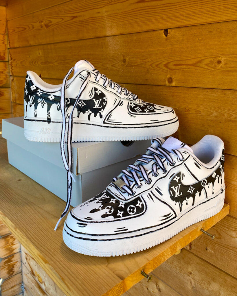 LV Cartoon Air Force 1 Custom – Daniel Customs