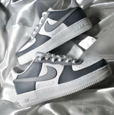Light Dark Gray Air Force 1 Custom – Daniel Customs