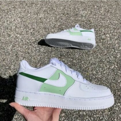 Light Dark Green Air Force 1 Custom – Daniel Customs