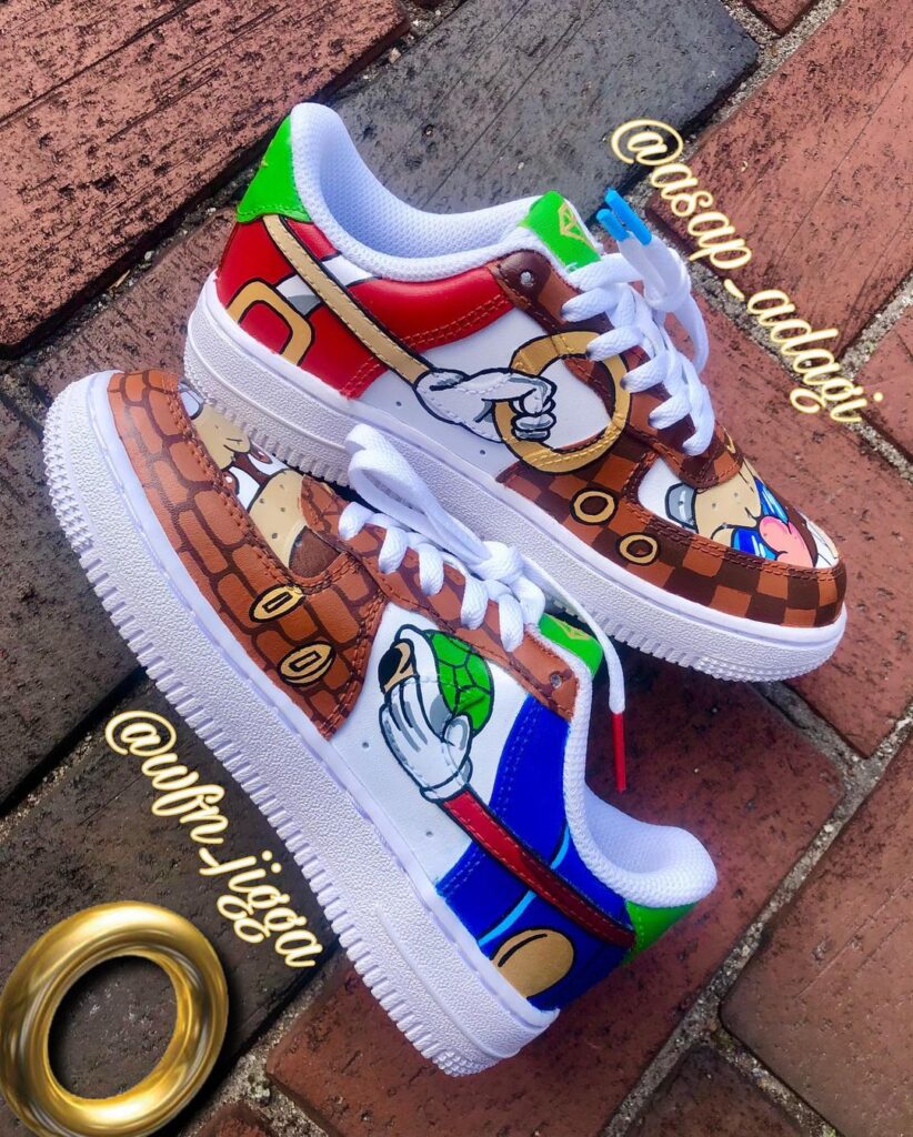 Mario x Sonic Air Force 1 Custom – Daniel Customs
