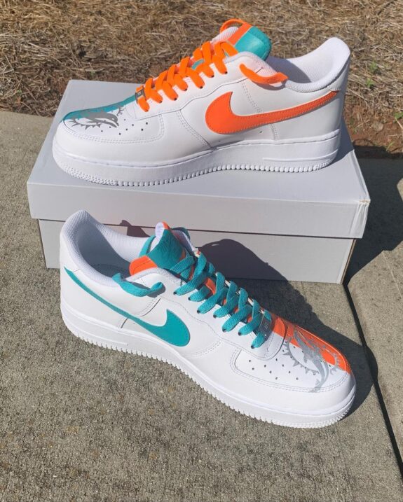 Miami Dolphins Air Force 1 Custom – Daniel Customs