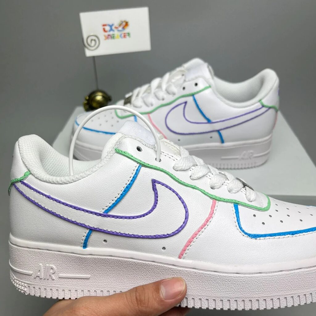 Multiple Line Color Air Force 1 Custom – Daniel Customs