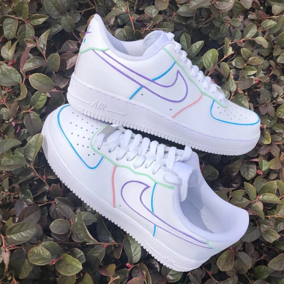Multiple Line Color Air Force 1 Custom – Daniel Customs