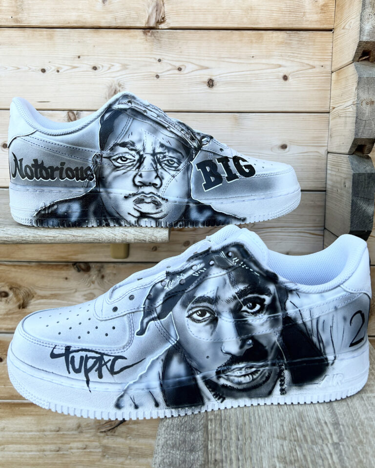 Notorious BIG x Tupac Air Force 1 Custom – Daniel Customs