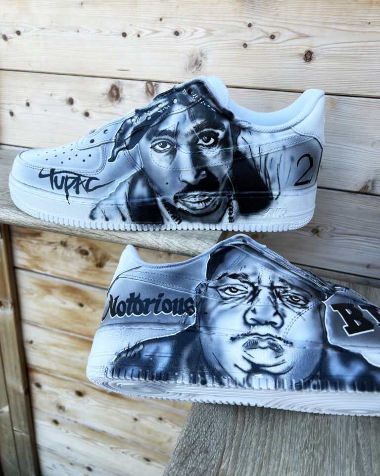 Notorious BIG x Tupac Air Force 1 Custom – Daniel Customs