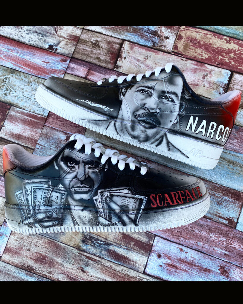 Pablo x Scarface Air Force 1 Custom – Daniel Customs
