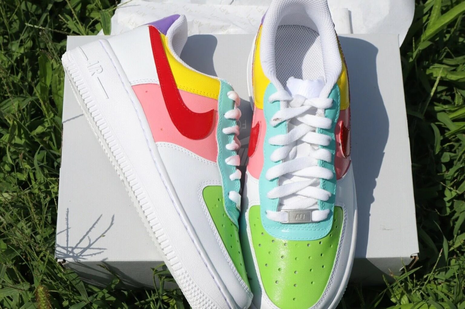 Pastel Multi Color Air Force 1 Custom – Daniel Customs