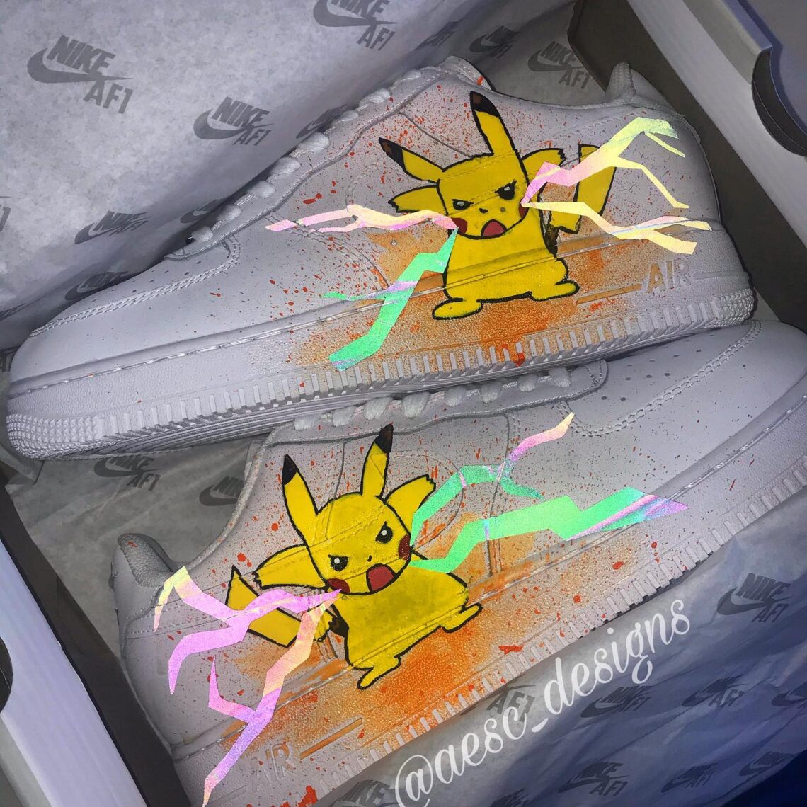 Pikachu Air Force 1 Custom – Daniel Customs