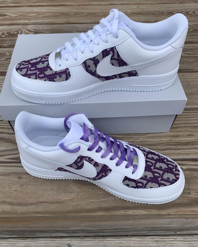 Purple Dior Air Force 1 Custom – Daniel Customs