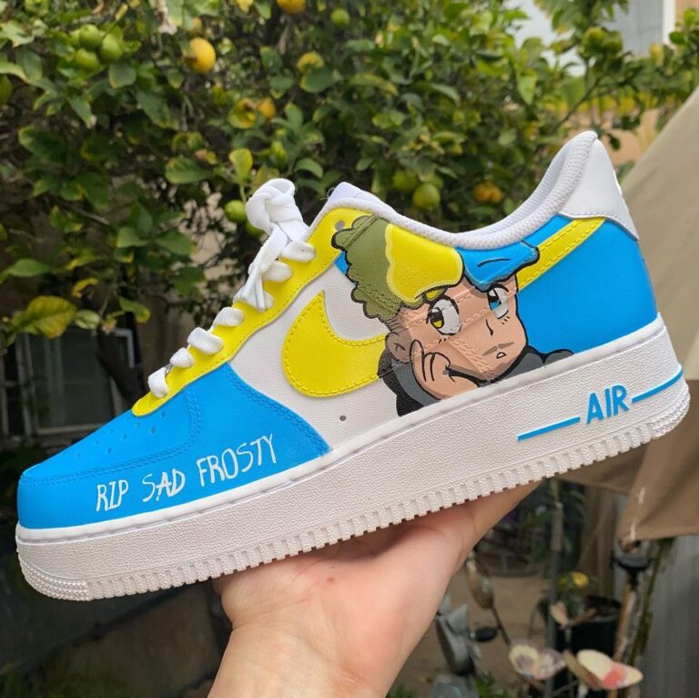 RIP Sad Frosty Air Force 1 Custom – Daniel Customs
