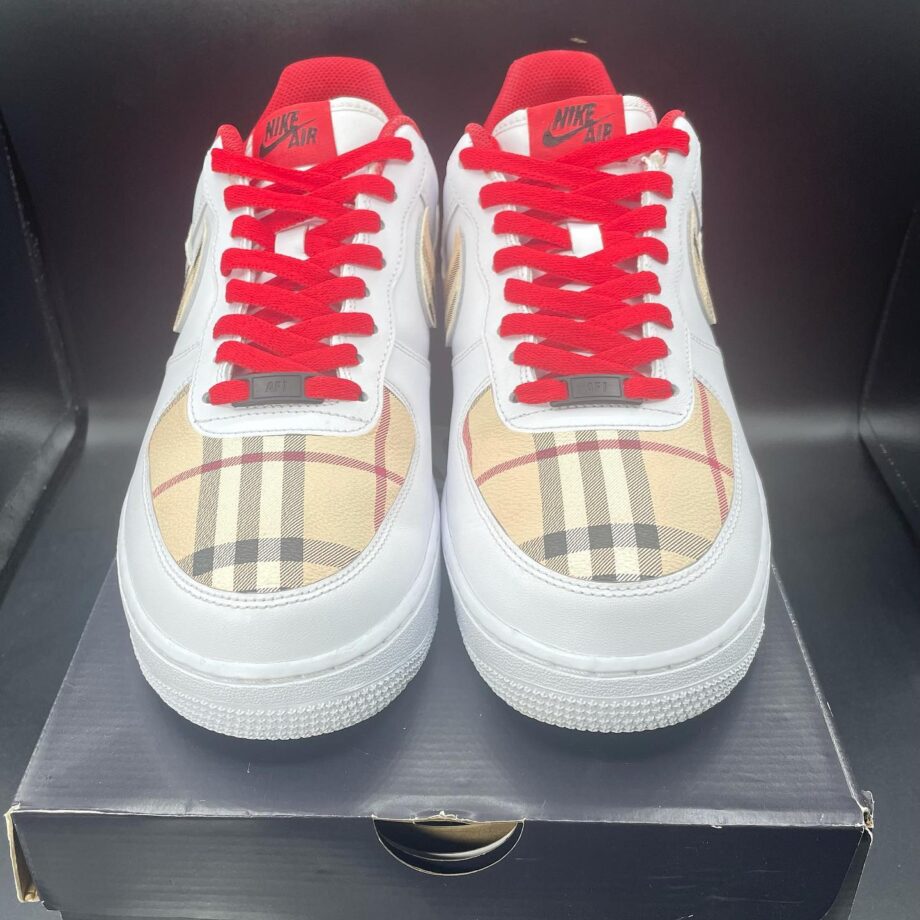 Red Burberry Air Force 1 Custom – Daniel Customs