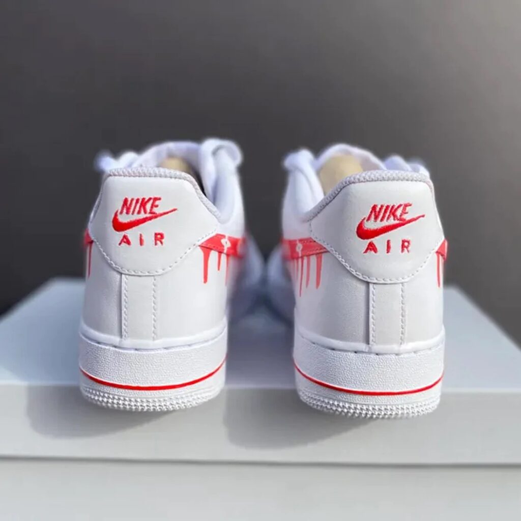 Red Luxury Drip Air Force 1 Custom – Daniel Customs