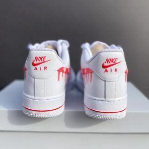 Red Luxury Drip Air Force 1 Custom – Daniel Customs