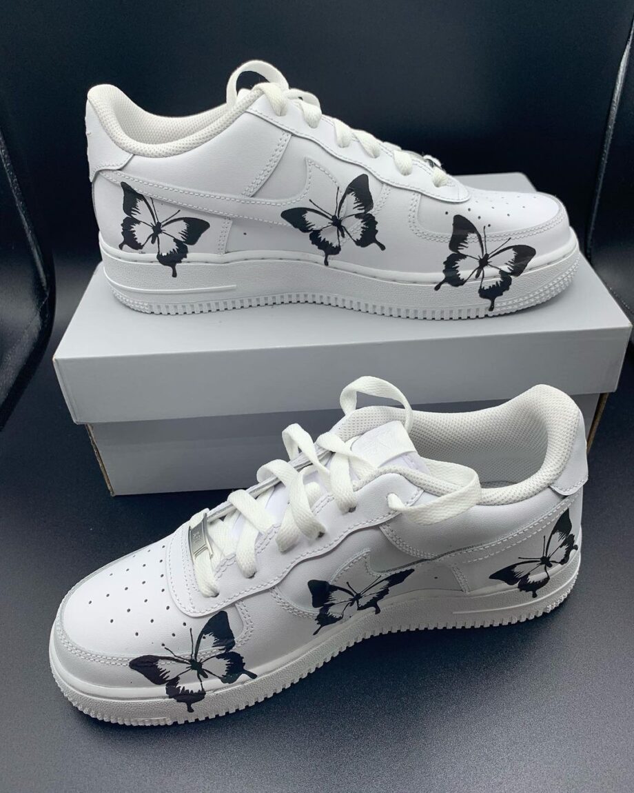 Reflective Butterfly Air Force 1 Custom – Daniel Customs