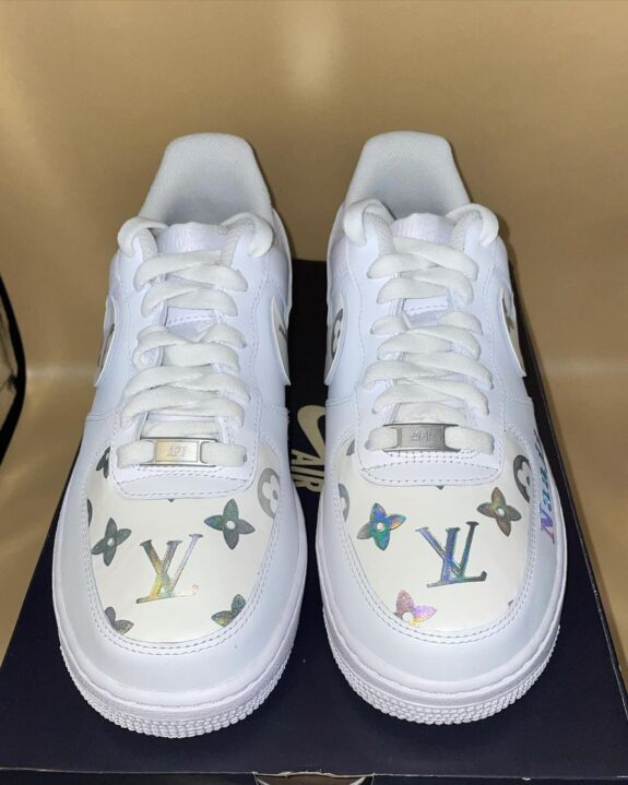Reflective LV Air Force 1 Custom – Daniel Customs