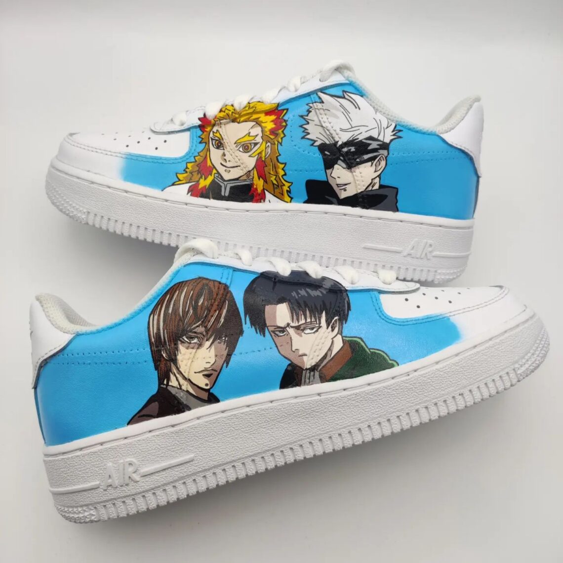 Rengoku Gojo Light levi Air Force 1 Custom – Daniel Customs