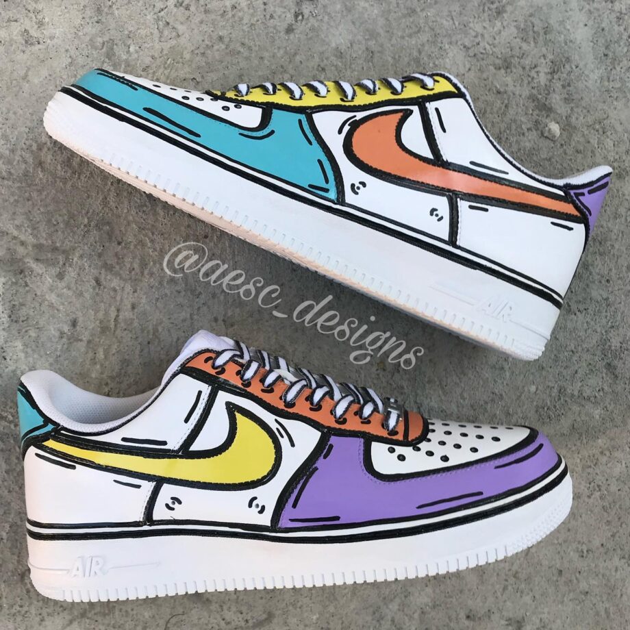 Reverse Cartoon Air Force 1 Custom – Daniel Customs