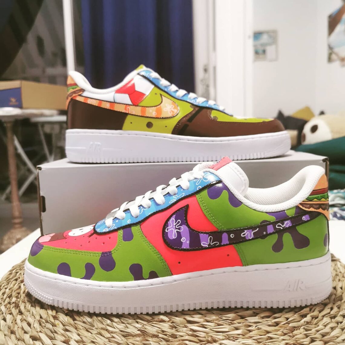 SpongeBob SquarePants Air Force 1 Custom – Daniel Customs