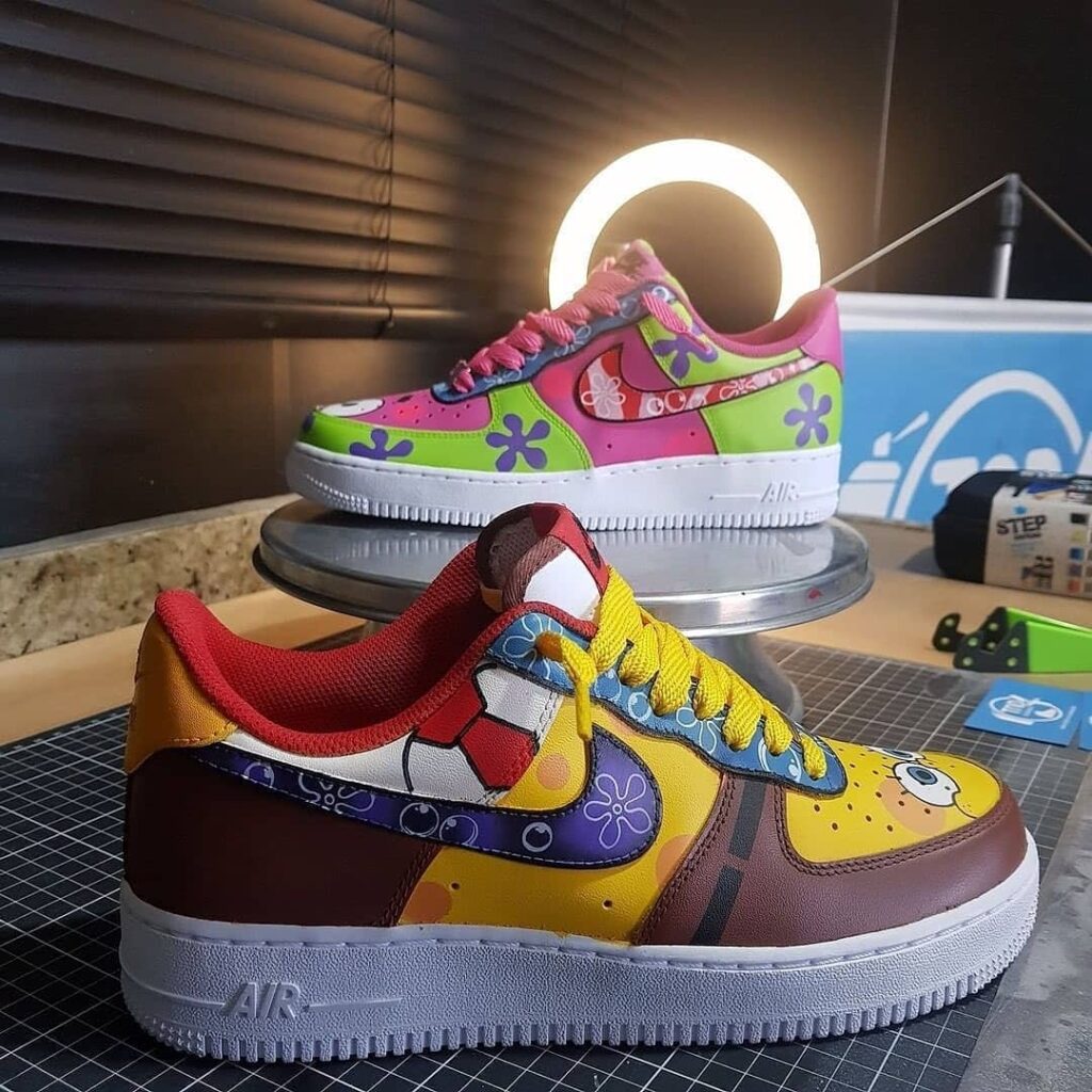 SpongeBob SquarePants Air Force 1 Custom – Daniel Customs