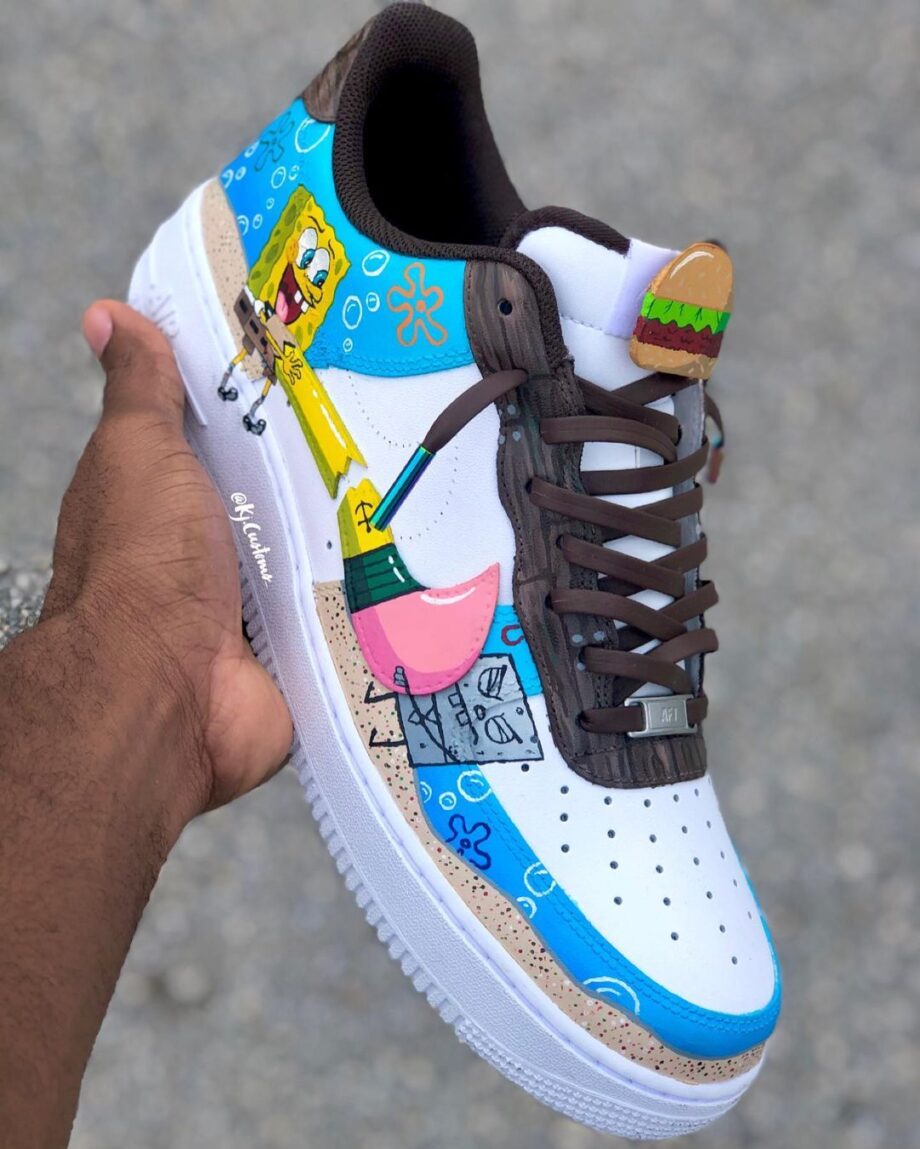 SpongeBob SquarePants Air Force 1 Custom - Daniel Customs