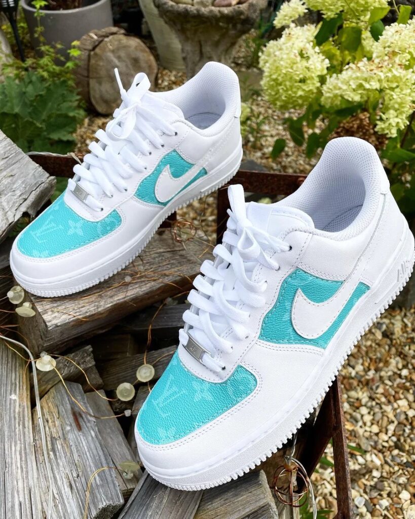 Turquoise Air Force 1 Custom – Daniel Customs