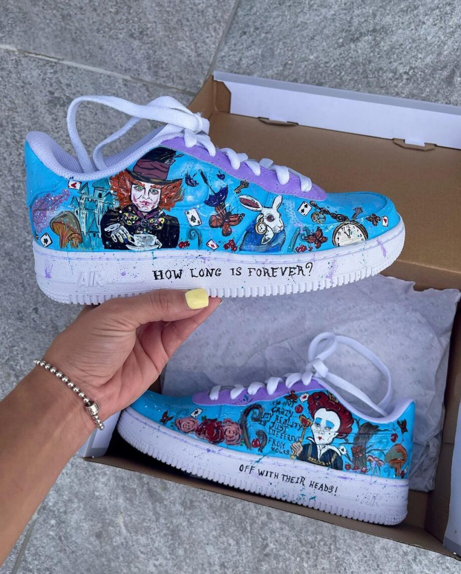 Alice in Wonderland Air Force 1 Custom – Daniel Customs